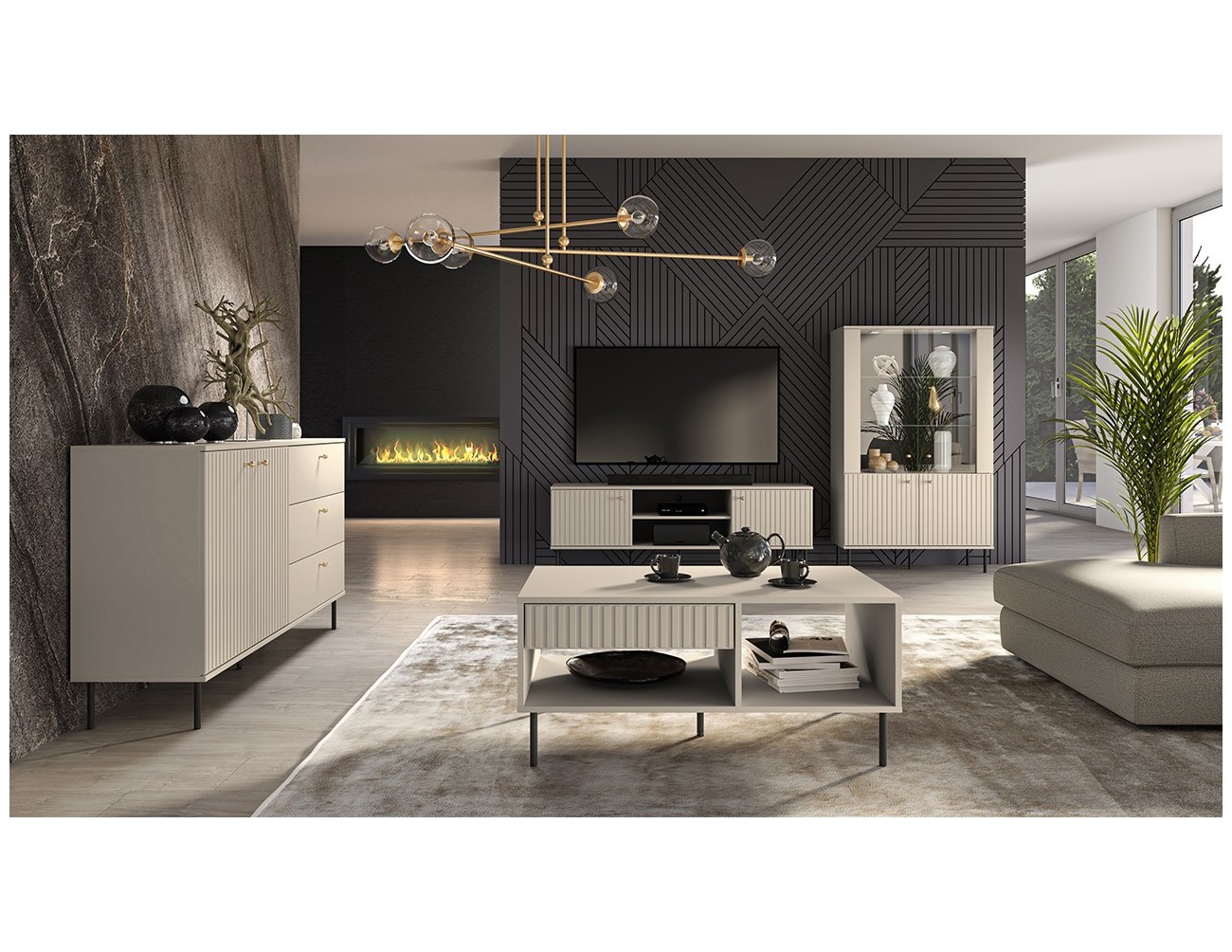 Sophie Collection| Cashmere with Gold Details | J&B Furniture